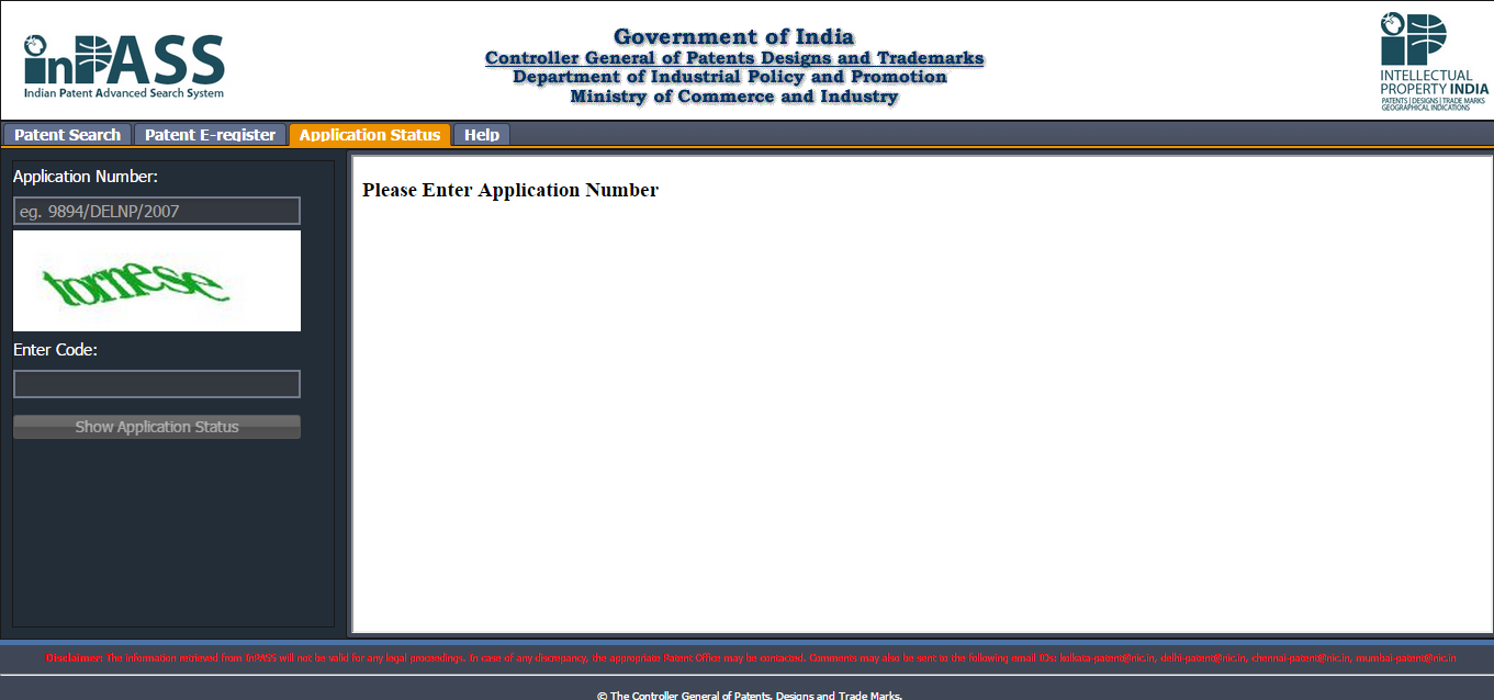 InPASS – Indian Patent Advanced Search System (1) – All About Drugs